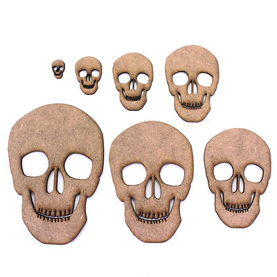 Skull Craft Shapes, Various Sizes. 2mm MDF Wood. Skeleton, Bone ...