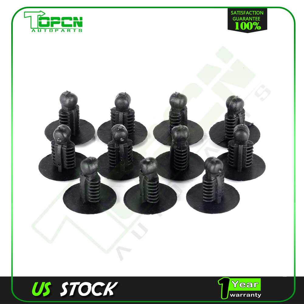 Rear 9mm×7.3mm Plastic Push-Type Bumper Retainer Clip Fit For auto Car ...