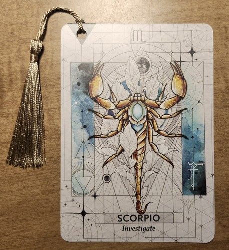 SCORPIO Zodiac Bookmark Astrology Oracle Card Art Deck Gift Purified ...