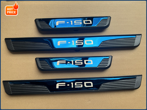 4PCS Blue Door Scuff Sill Cover Panel Step Protector for Ford F-150 ...