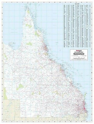 Queensland & Brisbane Postcode Laminated Wall Map 788 x 1036mm | eBay ...
