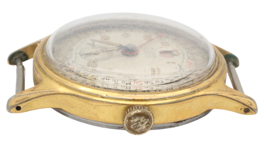 1950's Eloga Triple Date Calendar Mechanical 17J Men's Vintage Watch AS ...