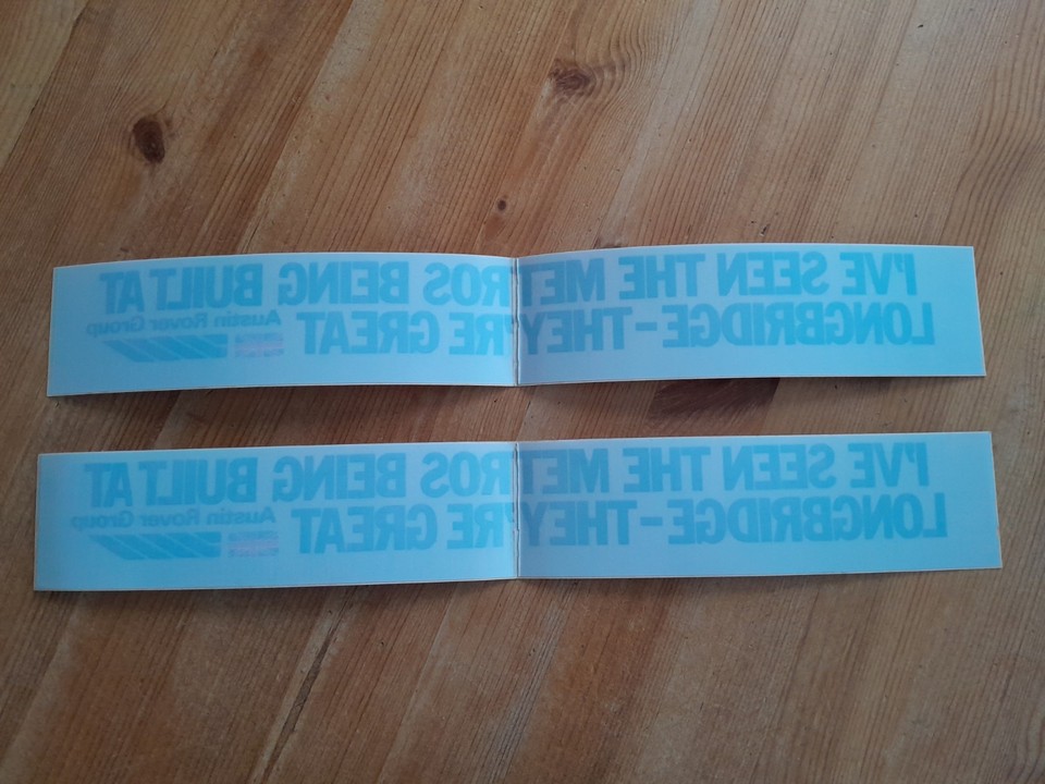 Austin Metro Austin Rover British Leyland Genuine Car Stickers Vintage ...