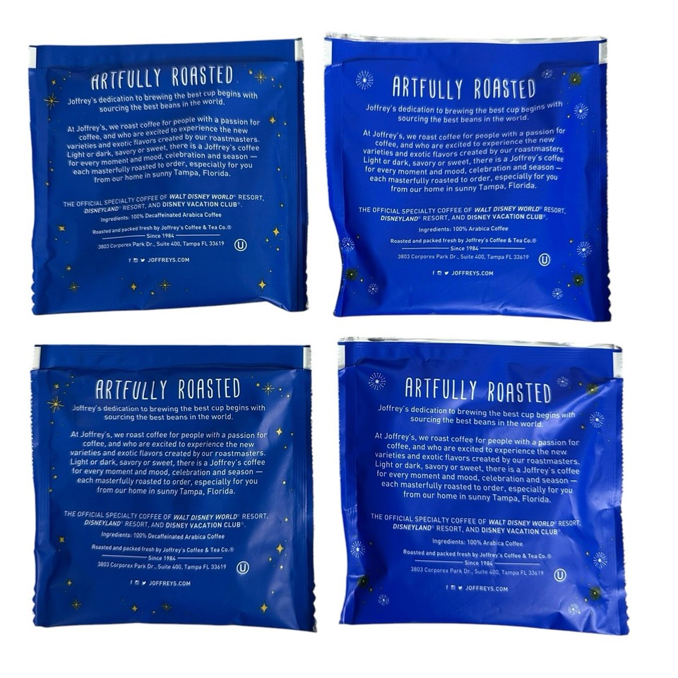 Disney Parks Joffrey Decaf & Dark Resort Roast Coffee Pods Single Brew ...