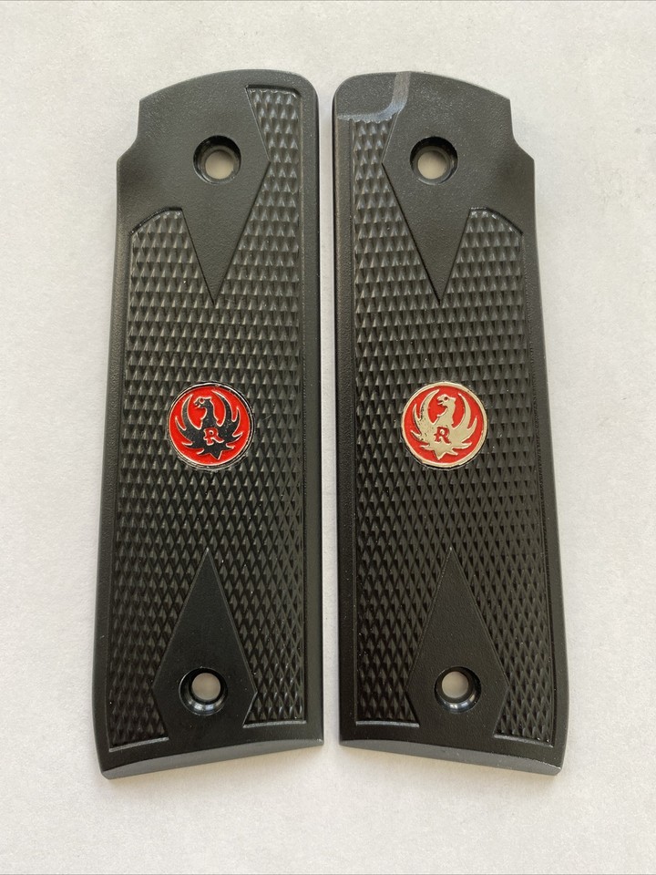 Ruger Mark IV 22/45 Custom Grips Checkered With Red Medallion Mark 4 22 ...
