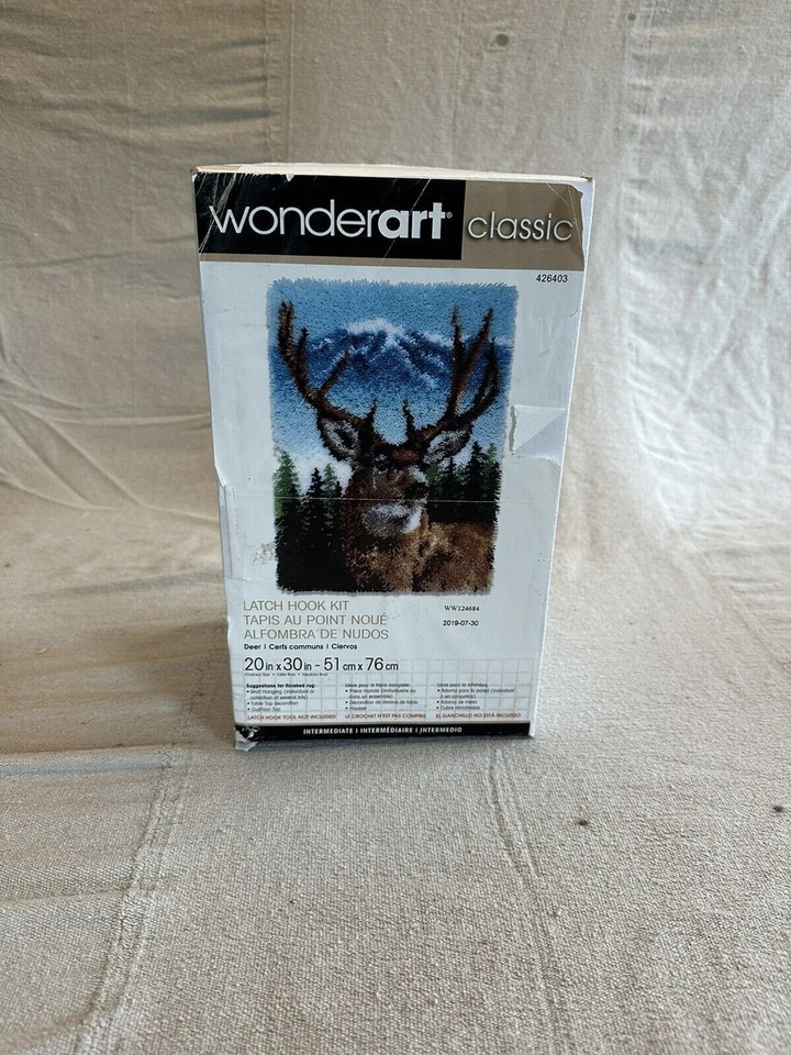 Wonderart Classic Latch Hook Kit 20"X30” Deer New Open Box! | eBay
