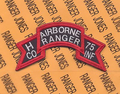 Co H AIRBORNE RANGER 75th Inf Vietnam LRRP LRP 1st Cavalry 4.5" scroll ...