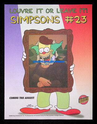 The Simpsons Crusty Bongo Comics Group 1996 Print Magazine Ad Poster ...