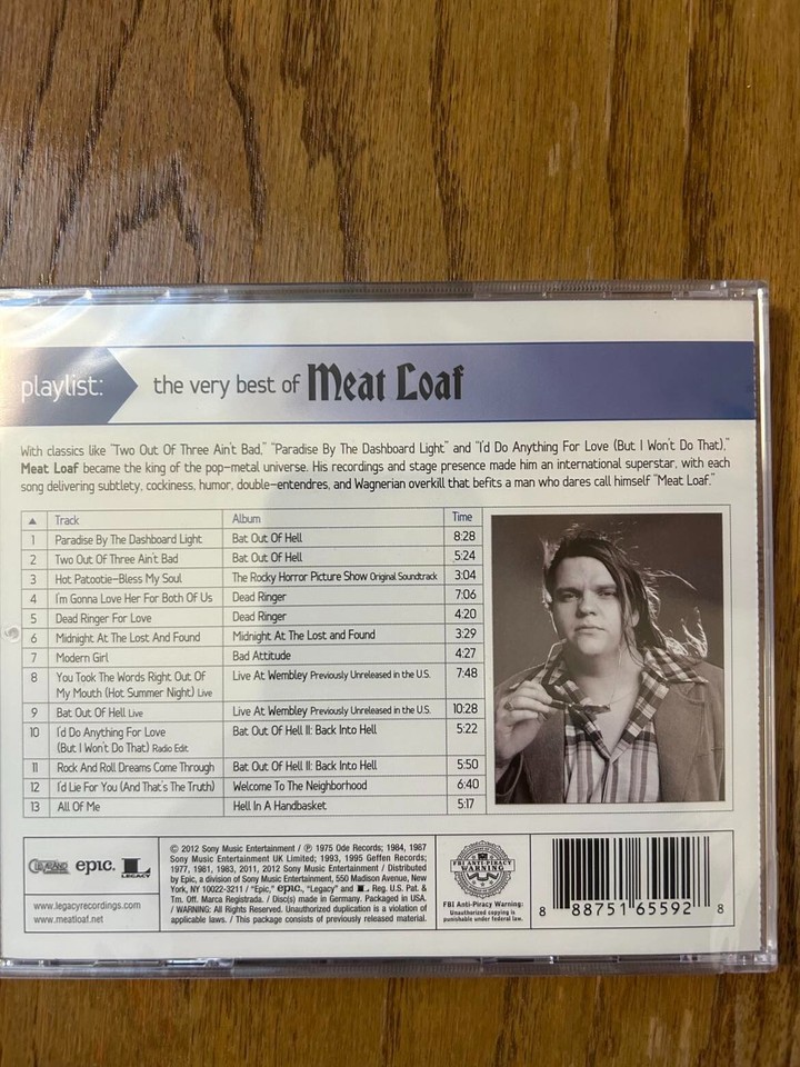Meat Loaf - Playlist: Very Best of CD, BRAND NEW with FREE SHIPPING ...