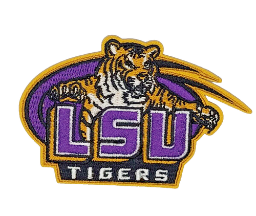 LSU Tigers Team Logo Embroidered 3in Iron / Sew-On Patch | eBay