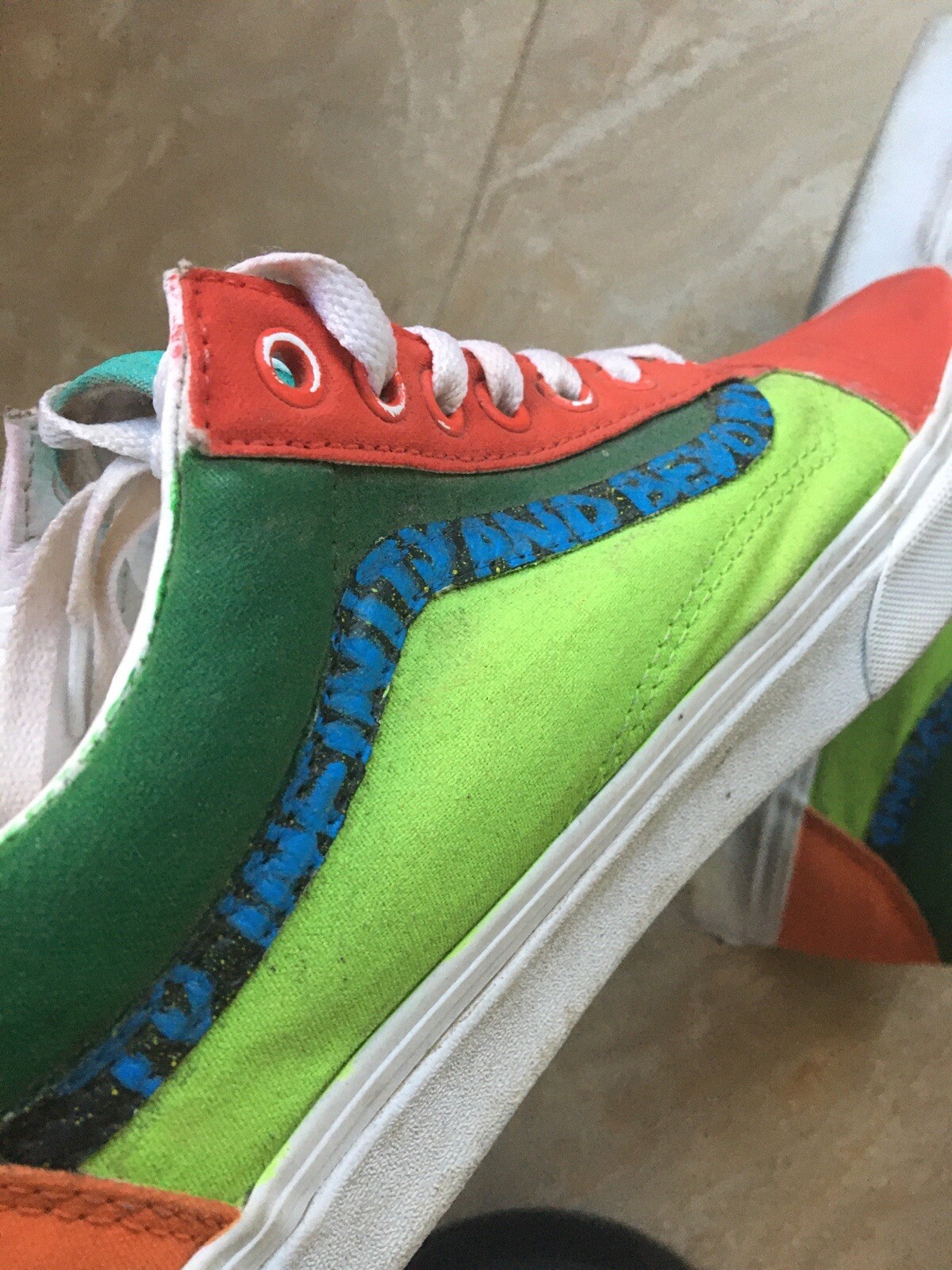 Vans Custom Painted Toy Story Old Skool Skate Shoes - Gem
