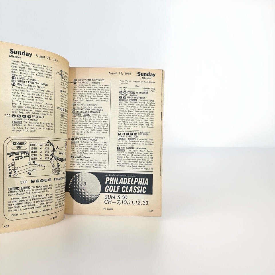 1968 TV GUIDE ~ STAR TREK by GENE TRINDL HIGH GRADE COPY SPOCK ...