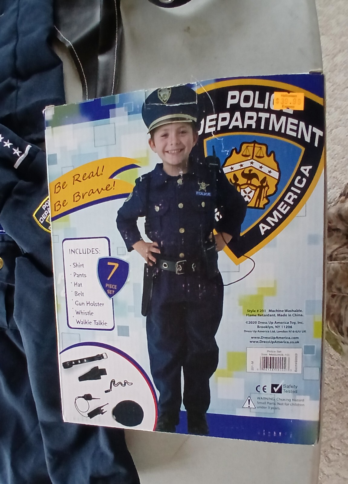 Halloween Costume, Police Officer Uniform, 7 pc,Chil… - Gem