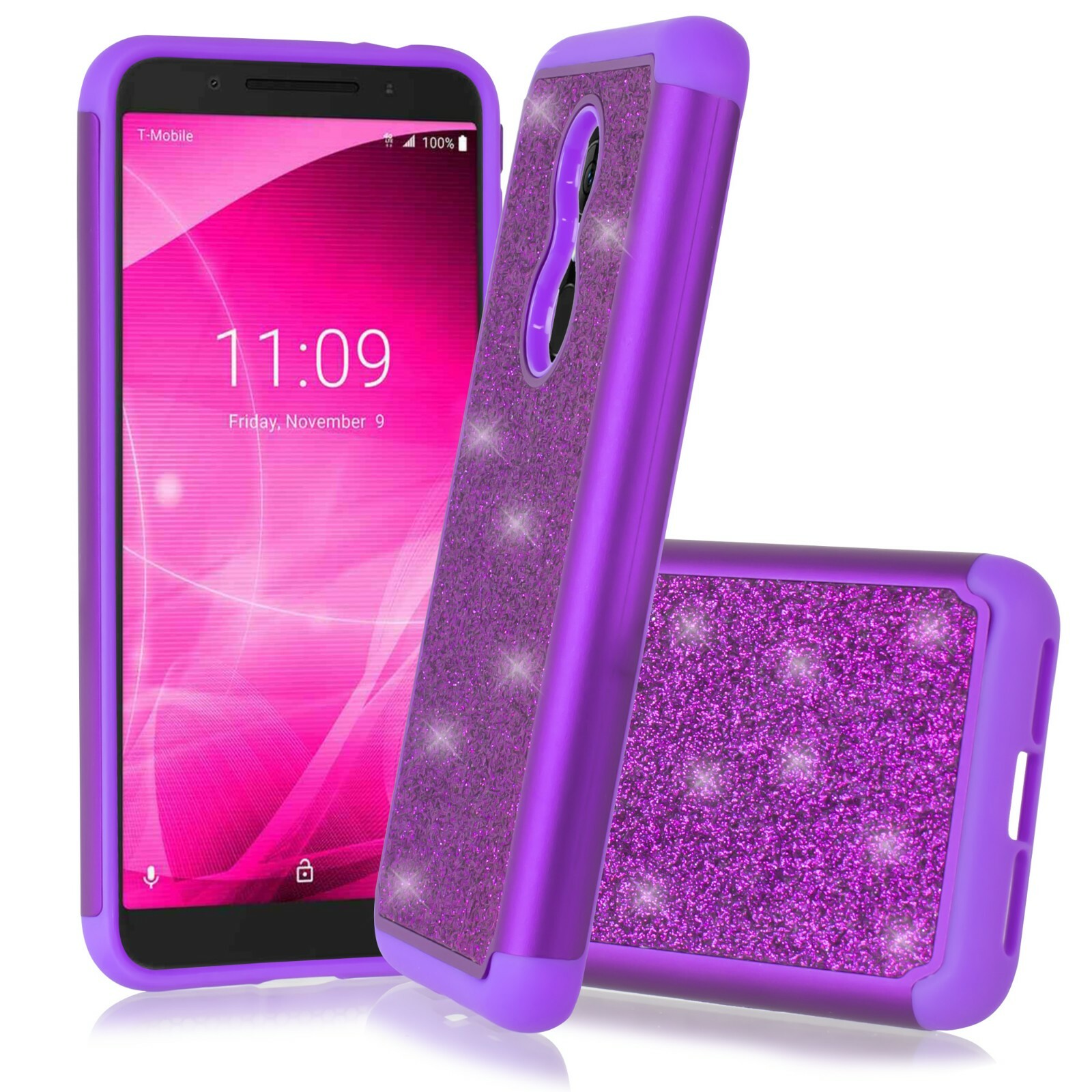 For TMobile REVVL2/ Slim Protective Glitter Phone Case with Screen ...