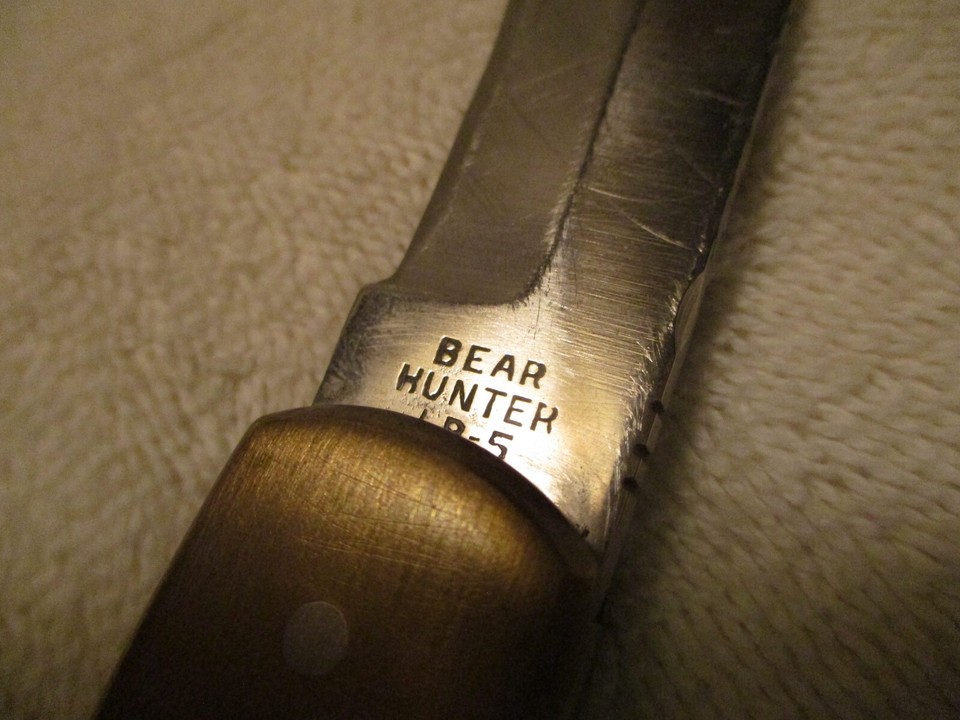 Vtg LCO Bear Hunter LB-5 Single Blade Knife ~ 440 Stainless | eBay