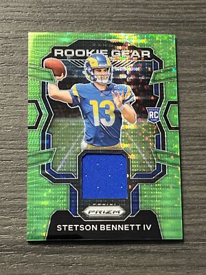 2023 Panini Prizm STETSON BENNETT IV Neon Green Pulsar Rookie Gear #RG ...