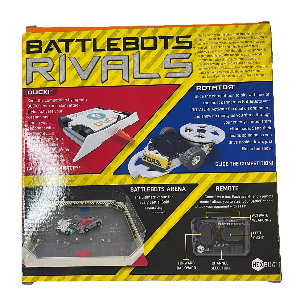 HEX BUG Battlebots RIVALS Head-To-Head Remote Control Combat DUCK ...