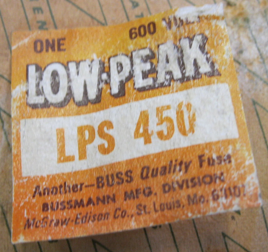 Bussmann LPS 450 Low-Peak Fuse 450A 600V | eBay