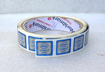 Lot of 50 Intel Core i7 Inside Stickers 6th Generation Skylake 18mm x ...