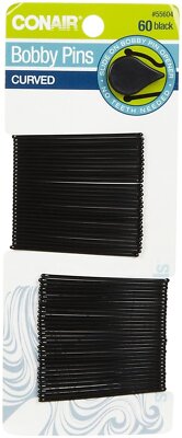 Conair Bobby Pins Curved Black - 60 CT. | eBay