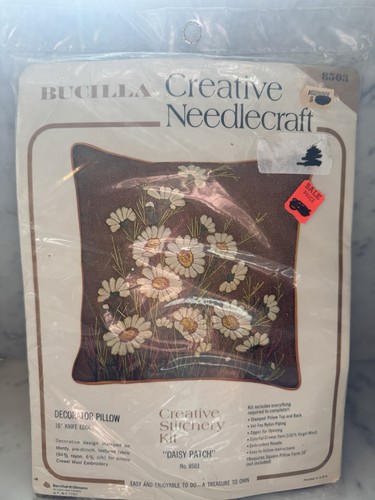 Bucilla Creative Needlecraft "Daisy Patch" Decorator Pillow Kit | eBay