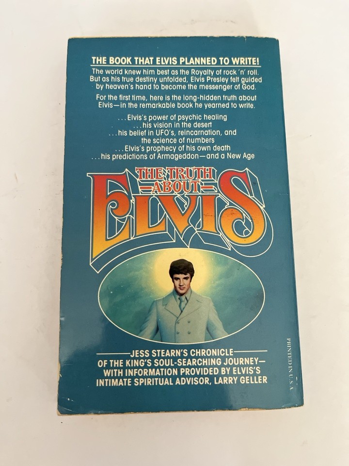 THE TRUTH ABOUT ELVIS by Jess Stearn w/ Larry Geller - Jove 1st Edition ...