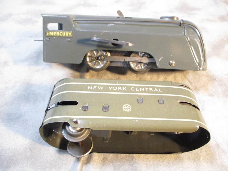 Marx 635 Mercury Loco and Tender Gray for Streamliner Prewar O gauge ...