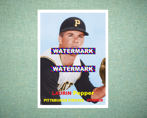 Laurin Pepper Pittsburgh Pirates 1957 Style Custom Baseball Art Card | eBay