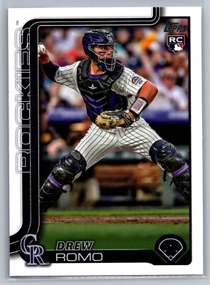 DREW ROMO RC 2025 Topps Series One Rookie Baseball Card #296 COLORADO ...