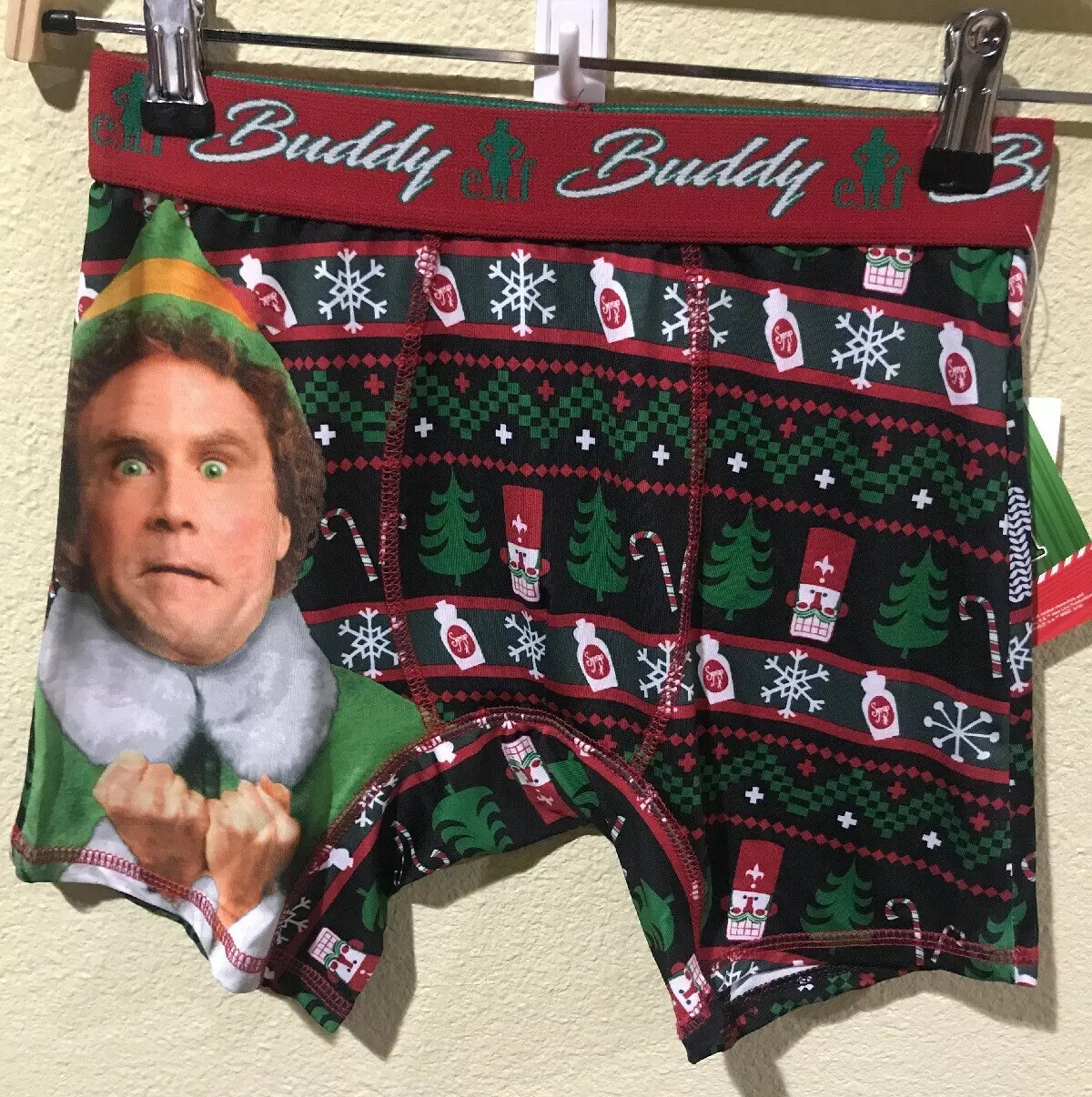 Briefly Stated Buddy The Elf Boxer Briefs Holiday Christmas Underwear ...