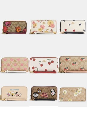 NWT Coach Wallet In Signature Canvas With Bee Print/ heart print/floral ...
