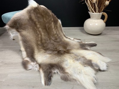 Scandinavian Reindeer Rug | Real Reindeer Hide Skin / Genuine Reindeer ...