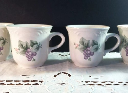Pfaltzgraff Grapevine Coffee/Tea Cup Mug Purple Grapes Lots of 2 USA ...