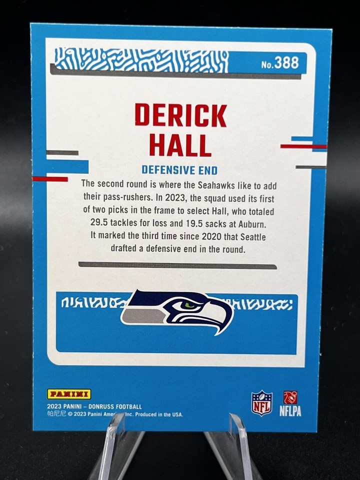 Derick Hall 2023 Panini Donruss Rated Rookie Green Press Proof #388 | eBay