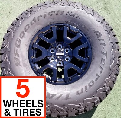 5 Factory Ford Bronco RAPTOR Wheels Tires 37 inch F150 F-150 Black ...