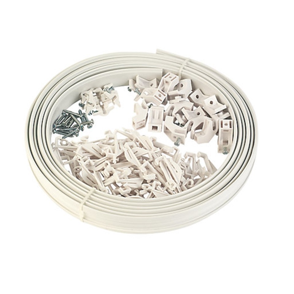 4.5m/450cm Curtain track coiled Bendable for bay or straight Window fit ...