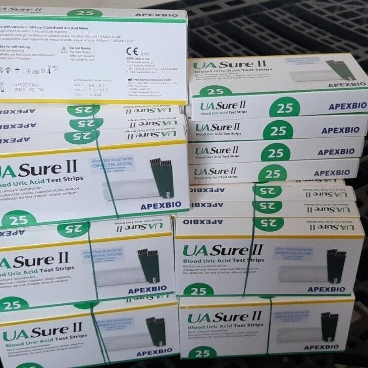 UASure II Uric Acid Test Strips. UA Sure. 25 Test Strips each Box 1,3 ...