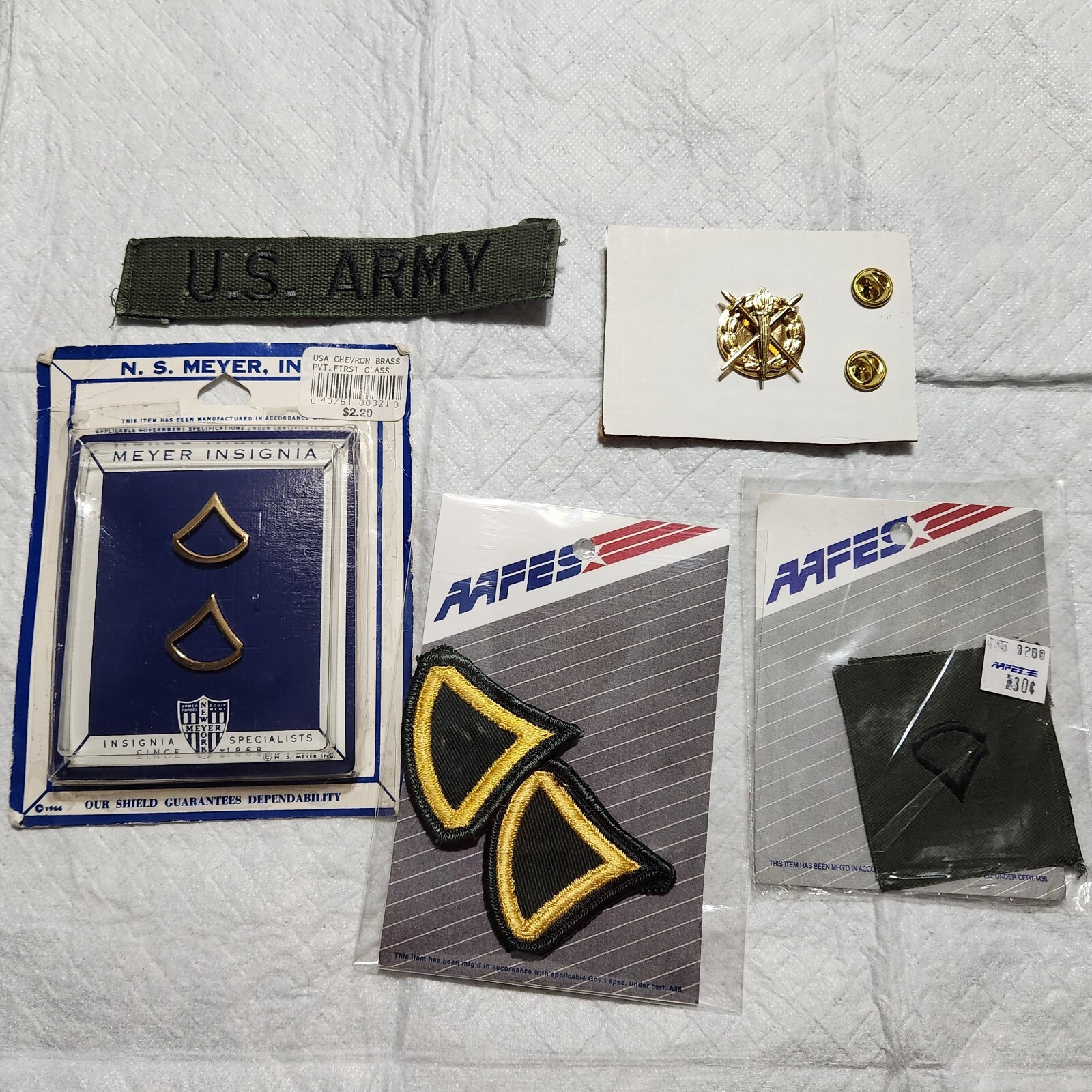 8 pc Bundle Private First Class rank PFC E3 Uniform Army Military ...