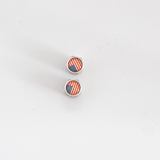 Aluminium Valve Inner Tube Caps for BROMPTON USA flag | eBay