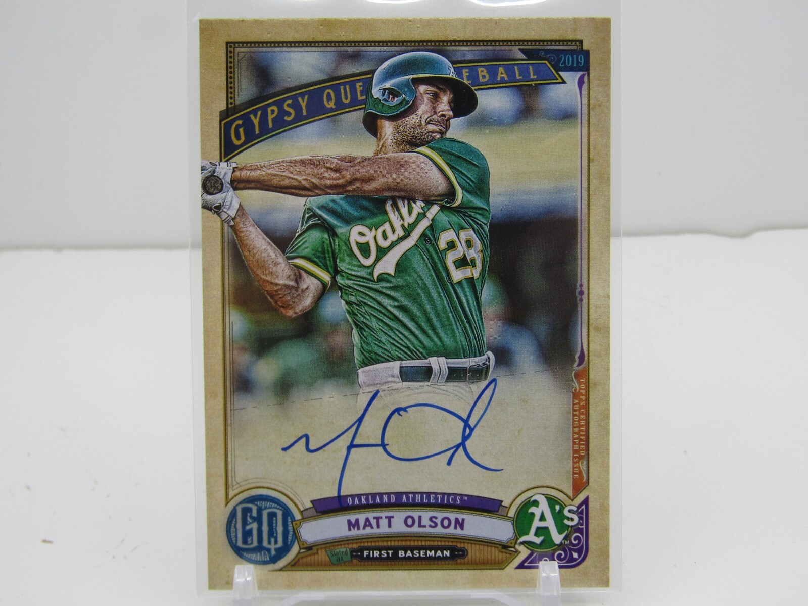 MATT OLSON 2019 TOPPS GYPSY QUEEN AUTOGRAPH AUTO! OAKLAND ATHLETICS! | eBay
