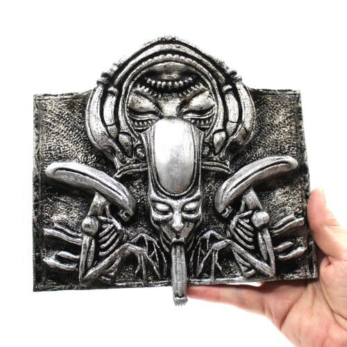 Giger Alien cold cast BRONZE or STEEL/BLACK wall plaque tribute artwork ...