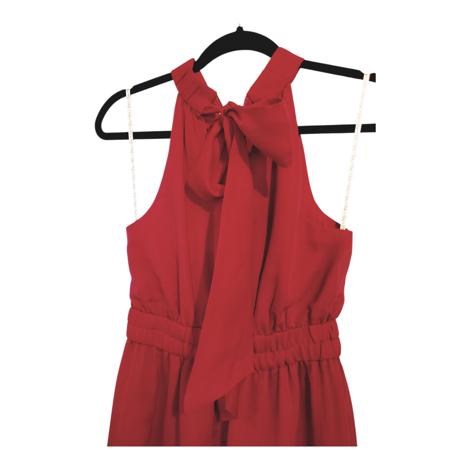 Lilly Pulitzer Marleen Cotton Silk Halter Midi Dress Poinsettia Red Nwt ...