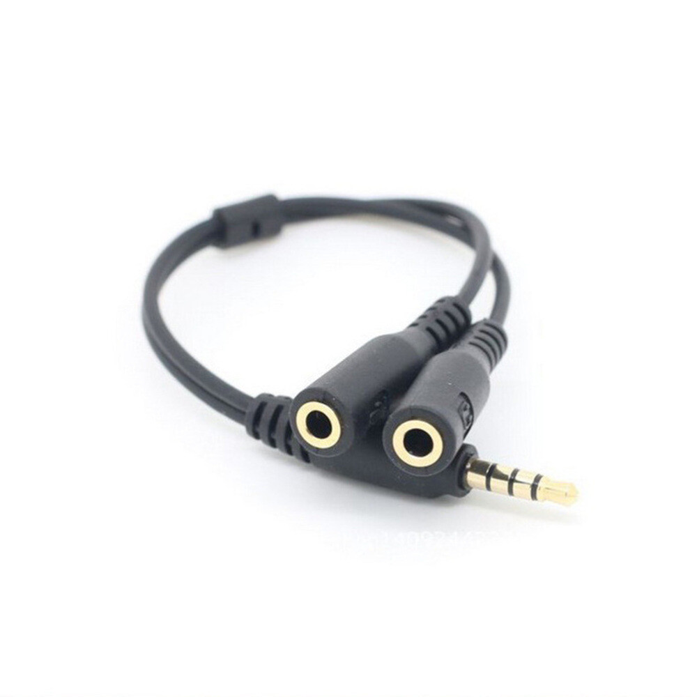 Headset Adapter Microphone Plugs Jack Splitter Audio Part | eBay