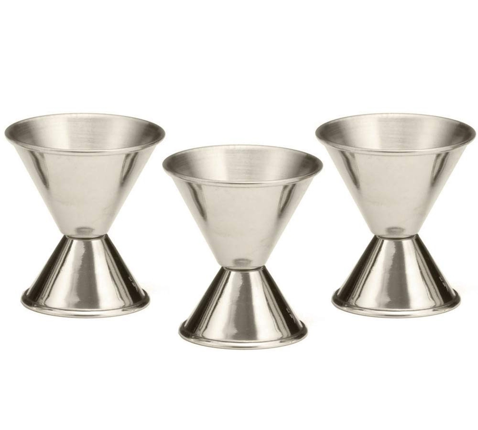 (3 Pack) Double Bar Jigger, 1/2 & 1 Oz Stainless Steel Jiggers "Pony ...