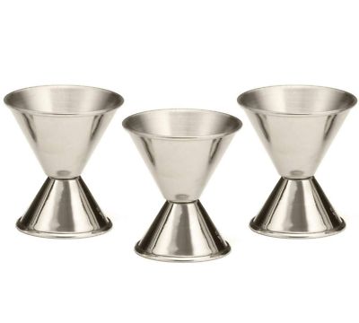 (3 Pack) Double Bar Jigger, 1/2 & 1 Oz Stainless Steel Jiggers "Pony ...