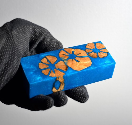 Stabilized Cactus wood block for scales knife handle blank for craft | eBay