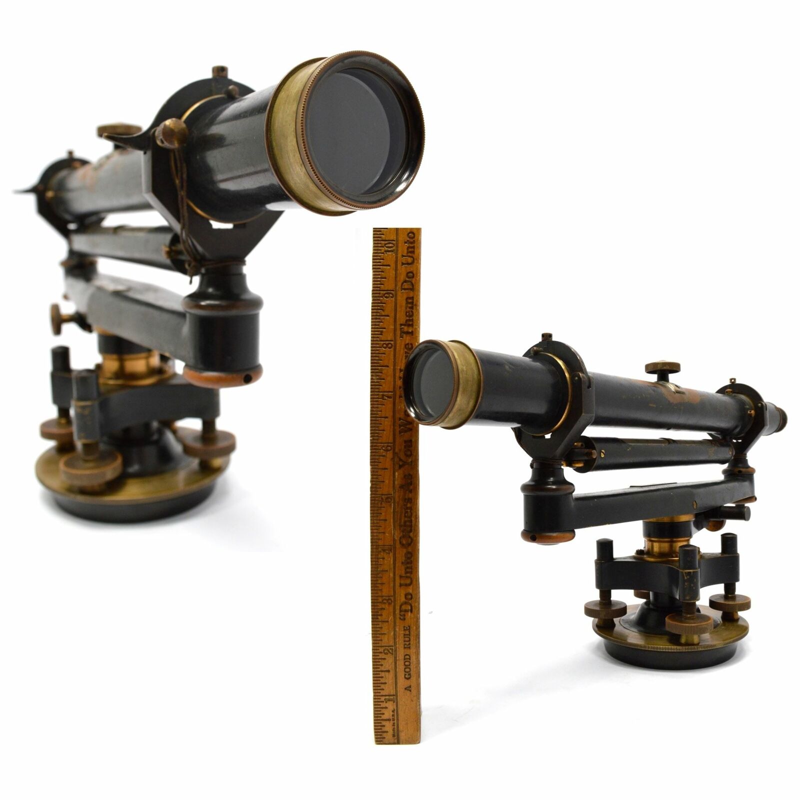 Antique "ENGINEERS' 18 INCH WYE LEVEL" by BUFF & BUFF CO in DOVETAIL ...