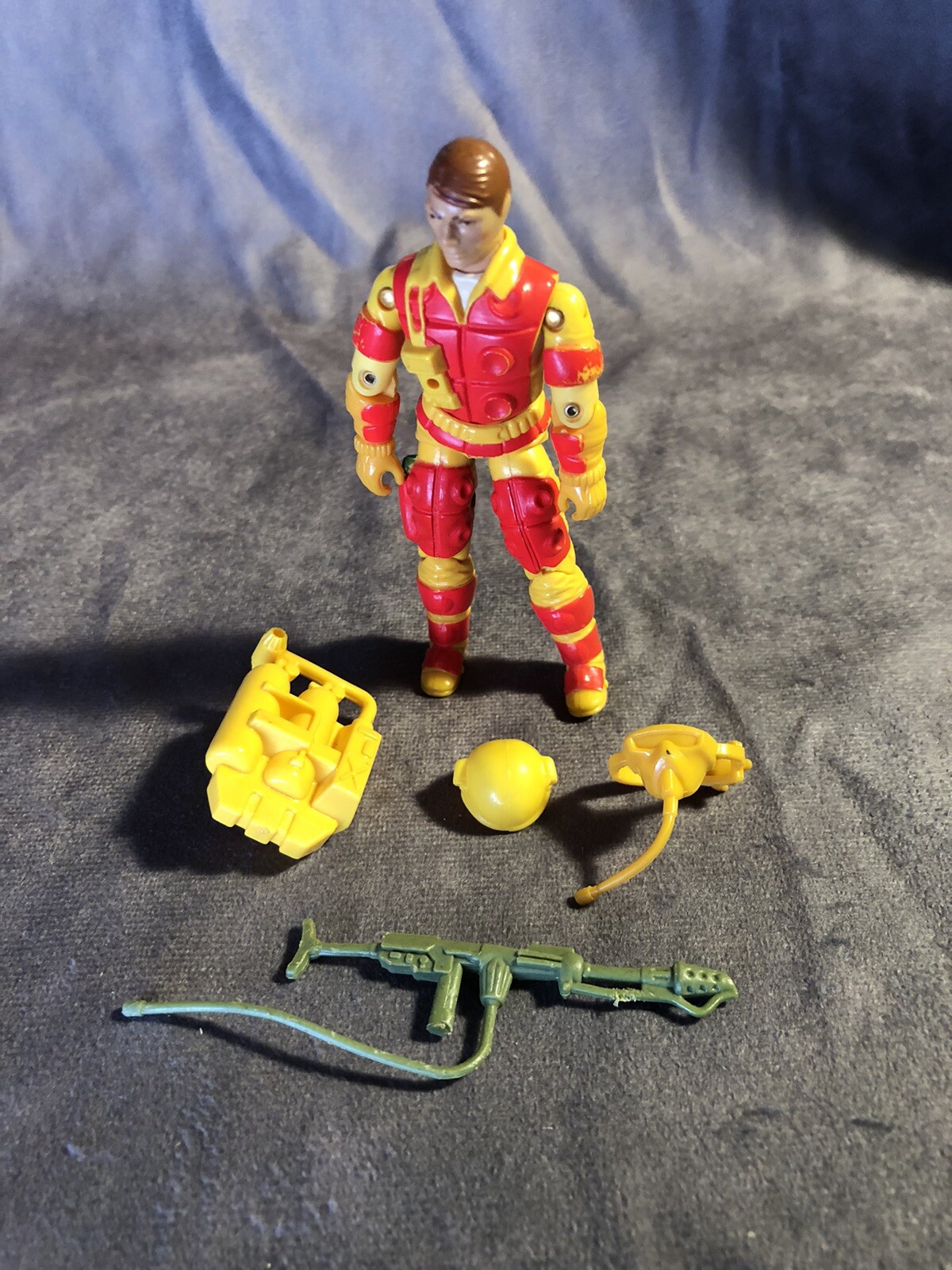 Hasbro 1984 GI Joe - Blowtorch V1 w/ Helmet Flamethrower Mask Pack ...
