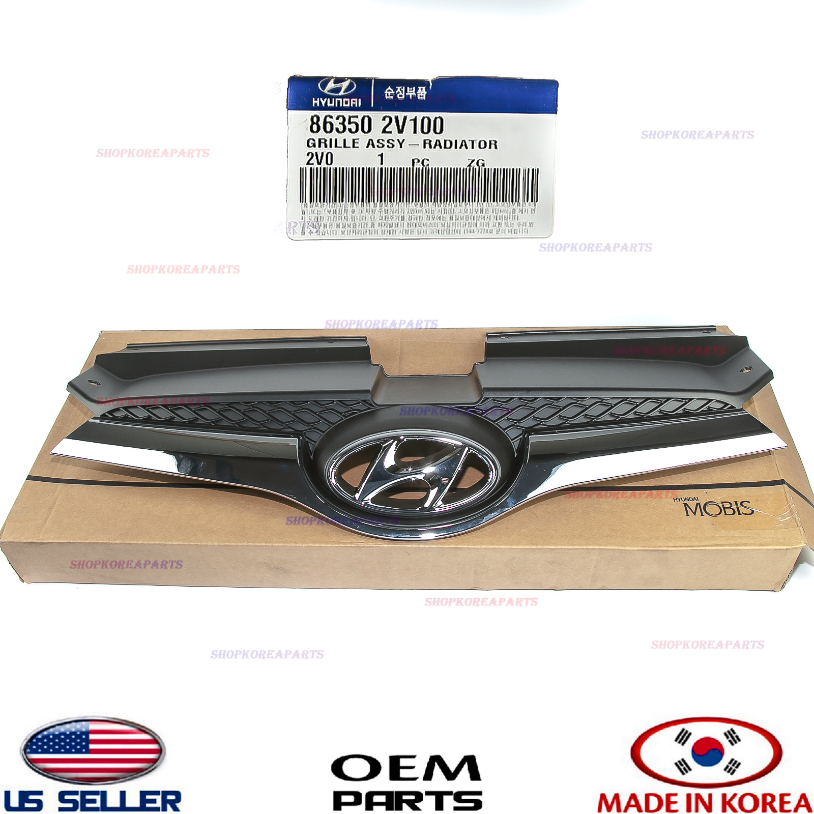 Genuine Grille Radiator Front OEM Hyundai Veloster Base 2012-2017 86350 ...