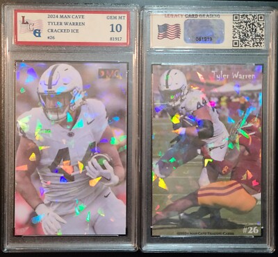 2024 Man Cave Tyler Warren #26 Cracked Ice Card Graded LCG 10 GEM MINT ...
